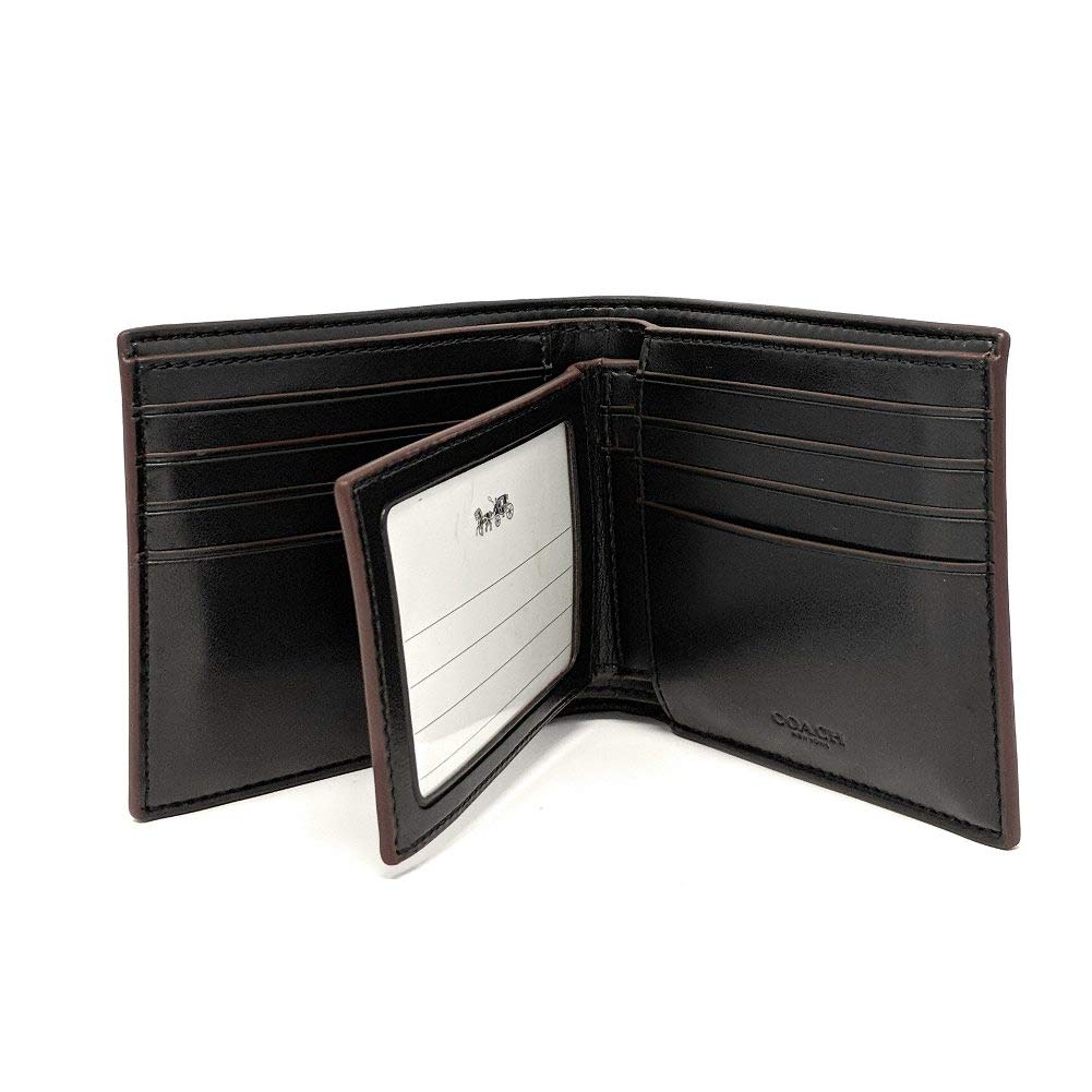 Coach Men's Coin Wallet No Size (Black/Black/Oxblood)