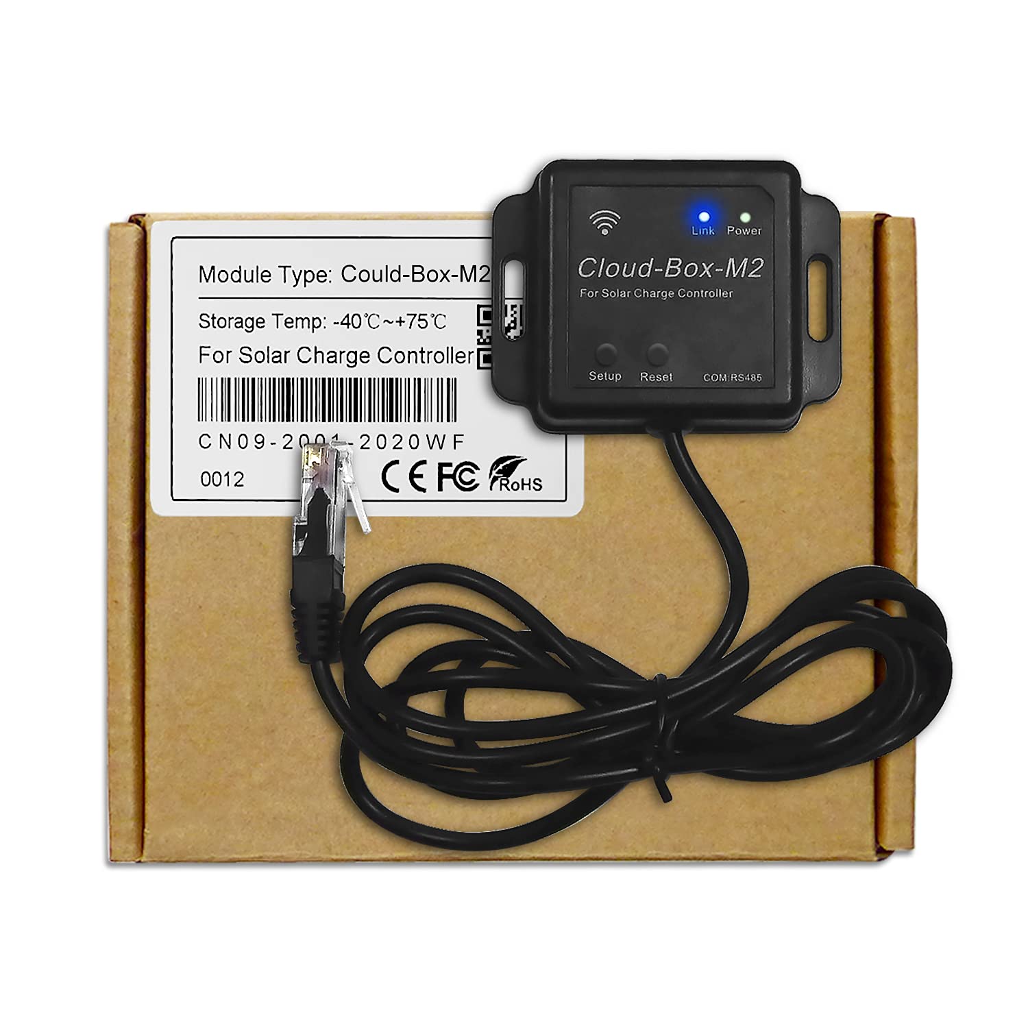 GCSOAR WiFi to Cloud Adapter Accessory for MPPT Solar Charge Controller via APP Monitoring & Setting Parameters (Cloud-Box-M2)