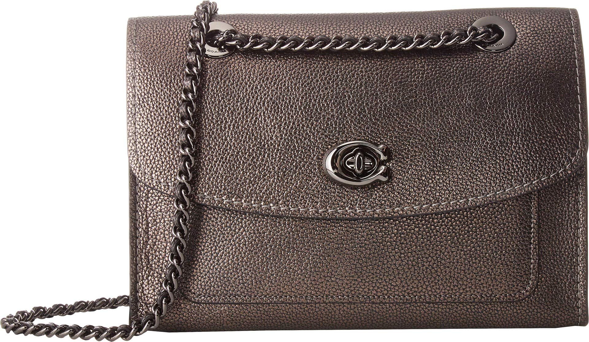 COACH Metallic Parker Shoulder Bag Gunmetal/Metallic Graphite One Size