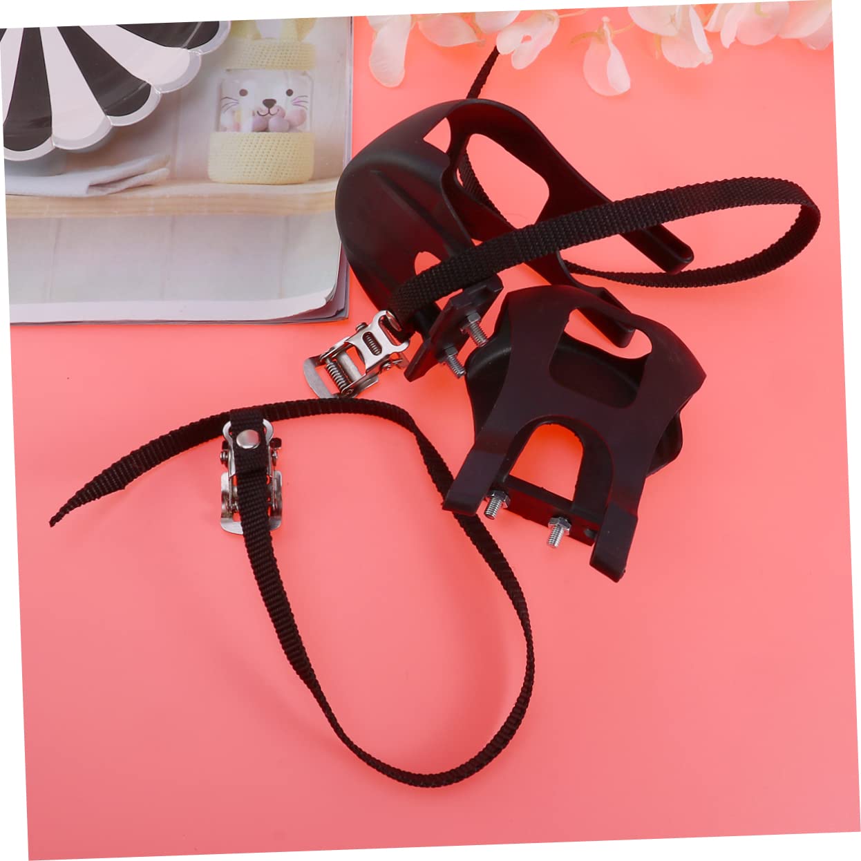CLISPEED Bicycle Pedal Straps 2pcs MTB Pedals Anti-Slip Toe Clip Drawstring Bike Bike Pedal Straps