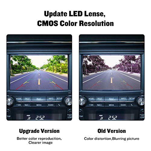 Car Backup Camera,Car License Plate Camera with Night Vision,170° Viewing Angle Universal Car License Plate Mount Camera IP67 Waterproof High Sensitive LED Light