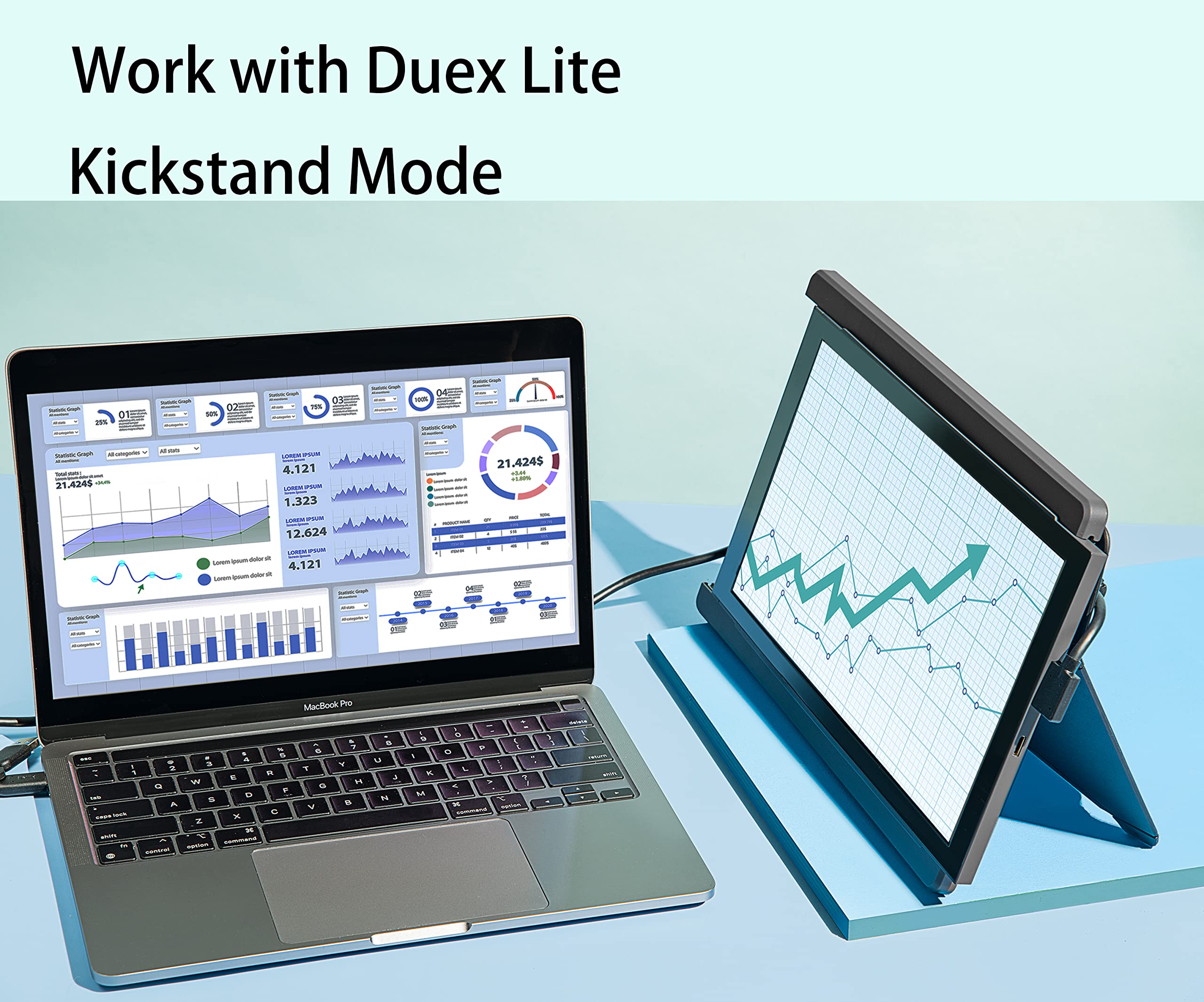 Duex Mobile Pixels Kickstand for 12.5'’ (2022 Version) Lite Portable Monitor for Laptops (Kickstand Only)