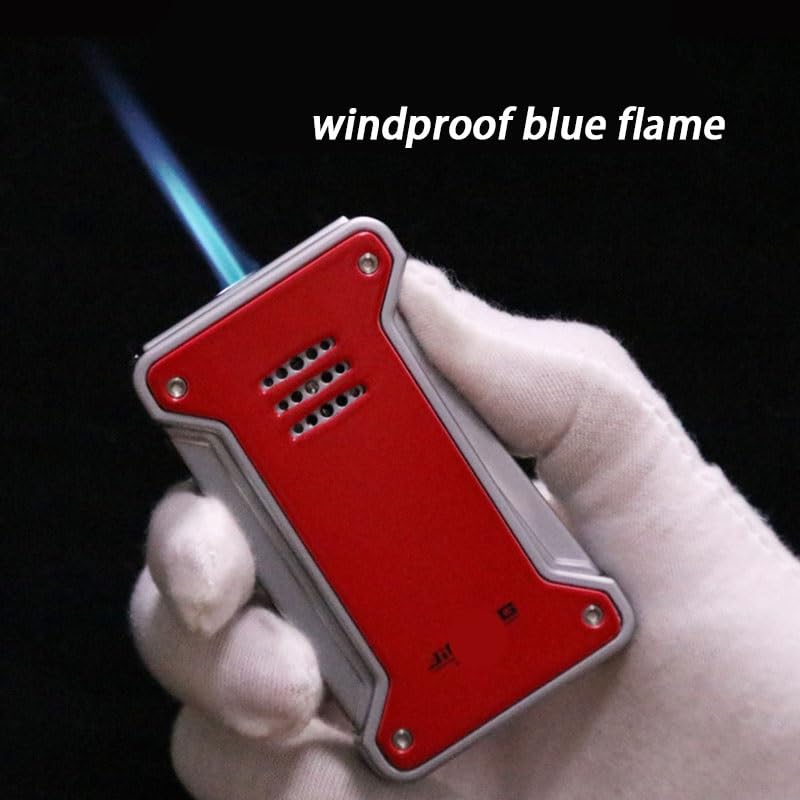 Butane Lighter Set, Windproof Flame, Reusable, Easy to Carry, Suitable for Boyfriend Girlfriend Father, Daily Use (Color : C3)