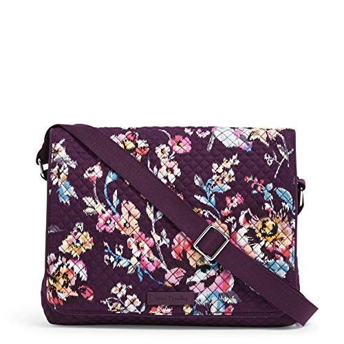 Vera Bradley Women's Microfiber Turnabout Crossbody Purse, Indiana Rose, One Size