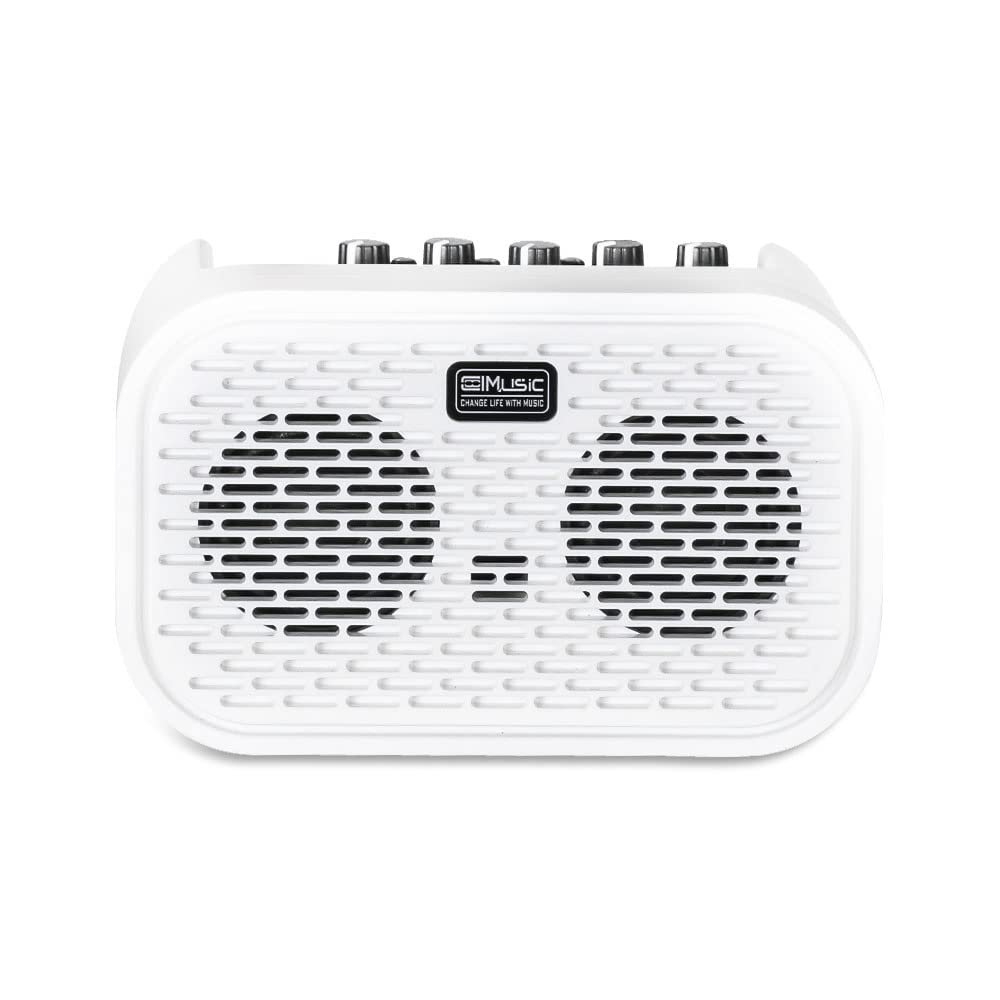 Coolmusic 10 Watt Portable Rechargeable Bluetooth Electric Guitar Amplifier with Delay Effect, 3 Band EQ
