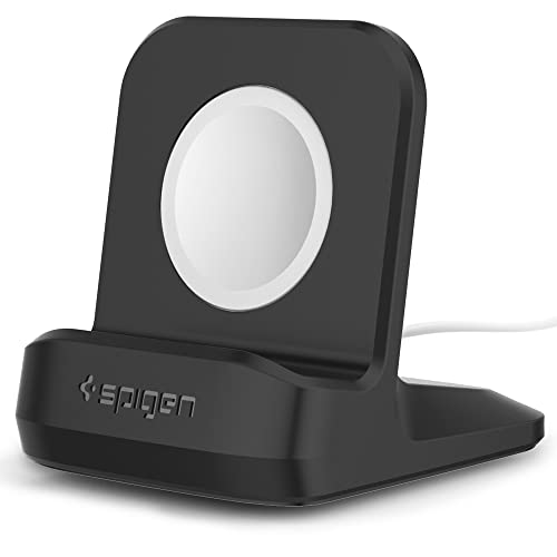 Spigen S350 Stand Designed for Apple Watch Charger Stand Apple Watch Ultra, Series 8/SE2/7/6/SE/5/4/3/2/1 (49mm,45mm,44mm,42mm,41mm,40mm,38mm) Durable TPU with Non-Slip Stable Base - Black
