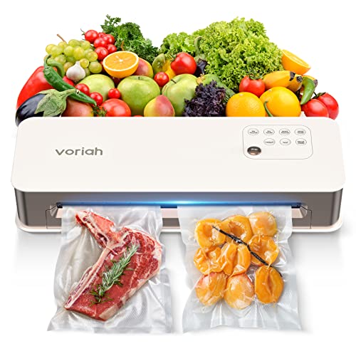 Vacuum Sealer Machine, voriah automatic smart touch screen Vacuum Sealer Machine (automatic & manual optional),9-in-1 multi-function sealing mode For food preservation and storage,Pow erful Dual Pumps Food Air Sealing System, Sous Vide ,machine washabl