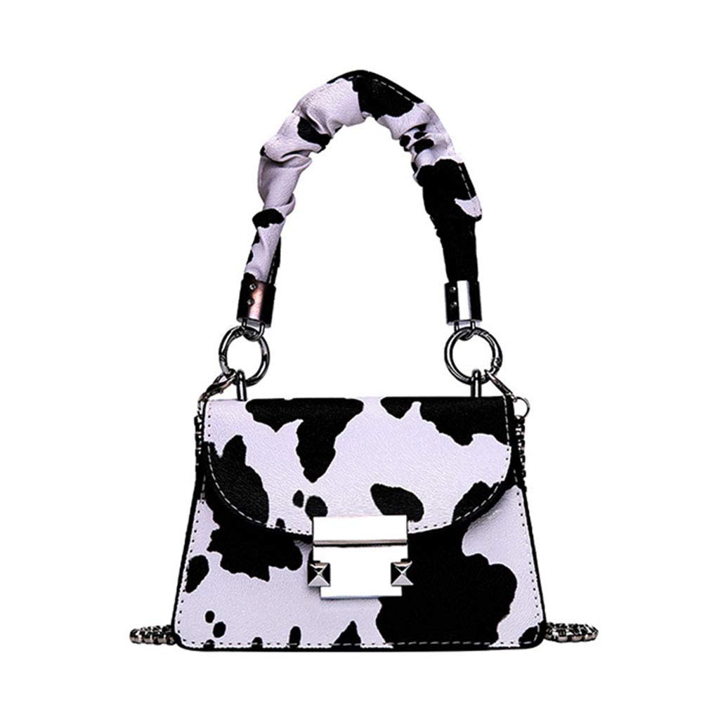 PURFANREE Women Cow Print Shoulder Bag Small Clutch Evening Purse Crossbody Handbag Satchel Bag Mini Purse
