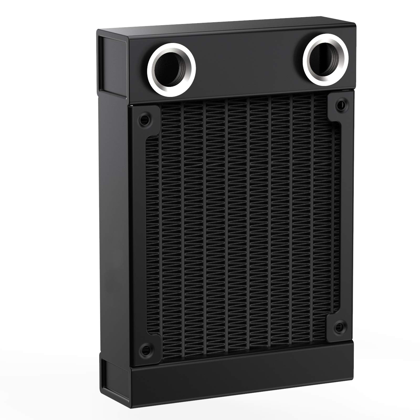 CLYXGS Water Cooling Radiator, 12 Pipe G1/4 Thread Heat Row Radiator 8 Pipe Aluminum Heat Exchanger Radiator for PC CPU Computer Water Cool System 80mm Black