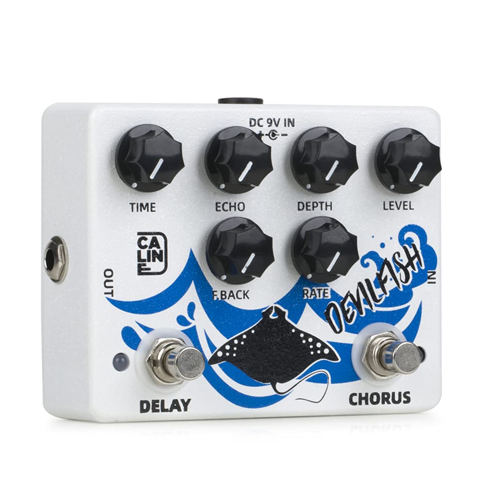 Caline DCP-03 DEVILFISH Chorus Delay Effect Pedal Dual Guitar Pedal