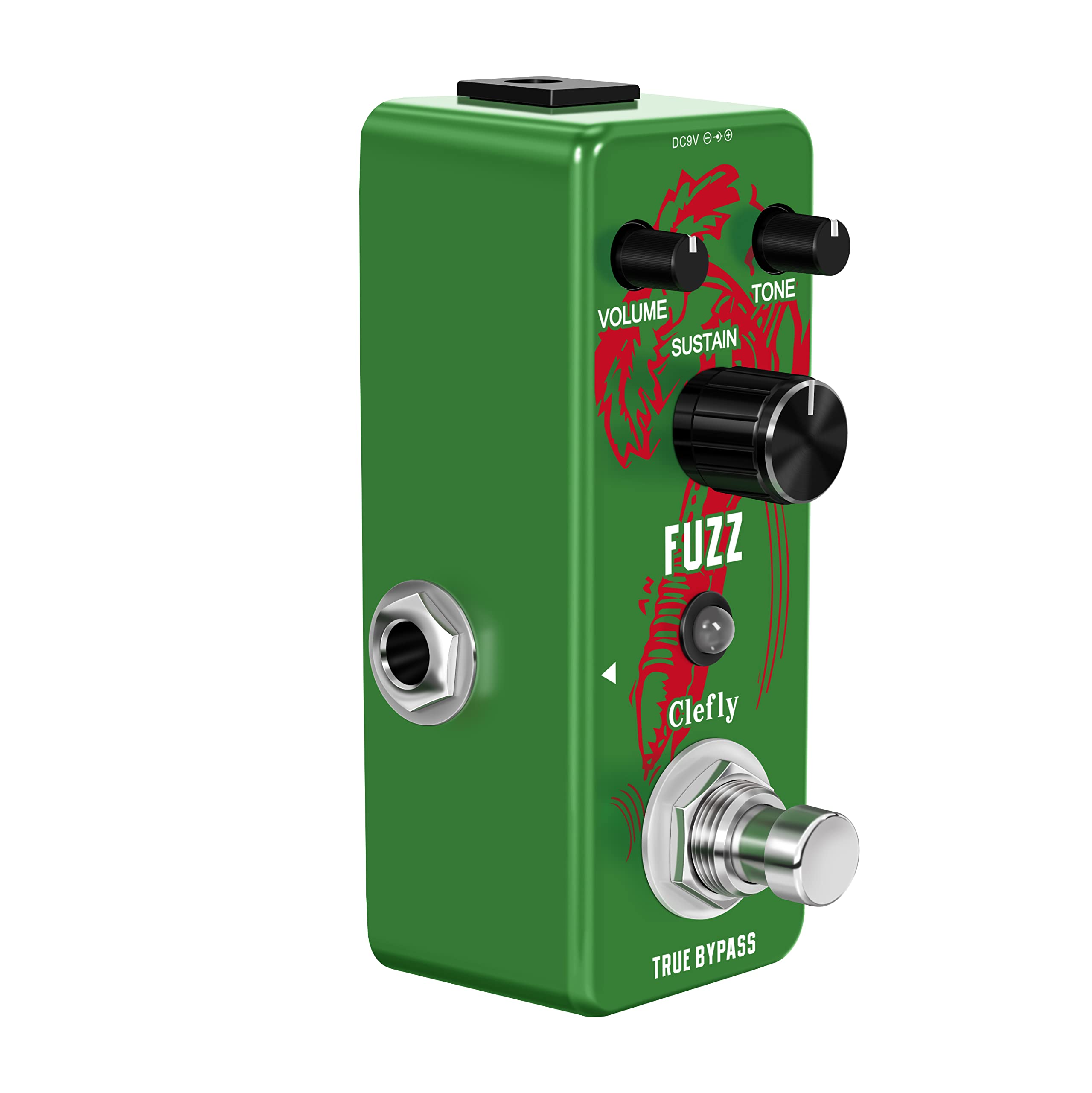 Clefly Guitar Fuzz Pedal Special Analog Fuzz Effect Pedals For Electric Guitar Plump And Rich Mini Size Wtih True Bypass (LEF-306)