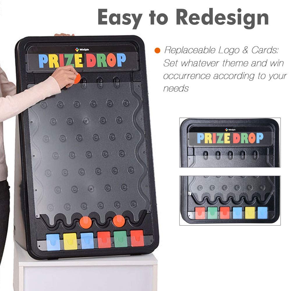 WinSpin 19"x30" Prize Drop Board Game and 24" Tabletop Spinning Prize Wheel Bundle