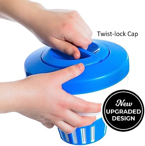 Floating Chlorine Dispenser, Pool Spa Chlorine/Bromine Floater,7" Large Capacity Floating Chlorinator & Bromine Holder Fits 3 Inch Chemical Tablets（Collapsible）