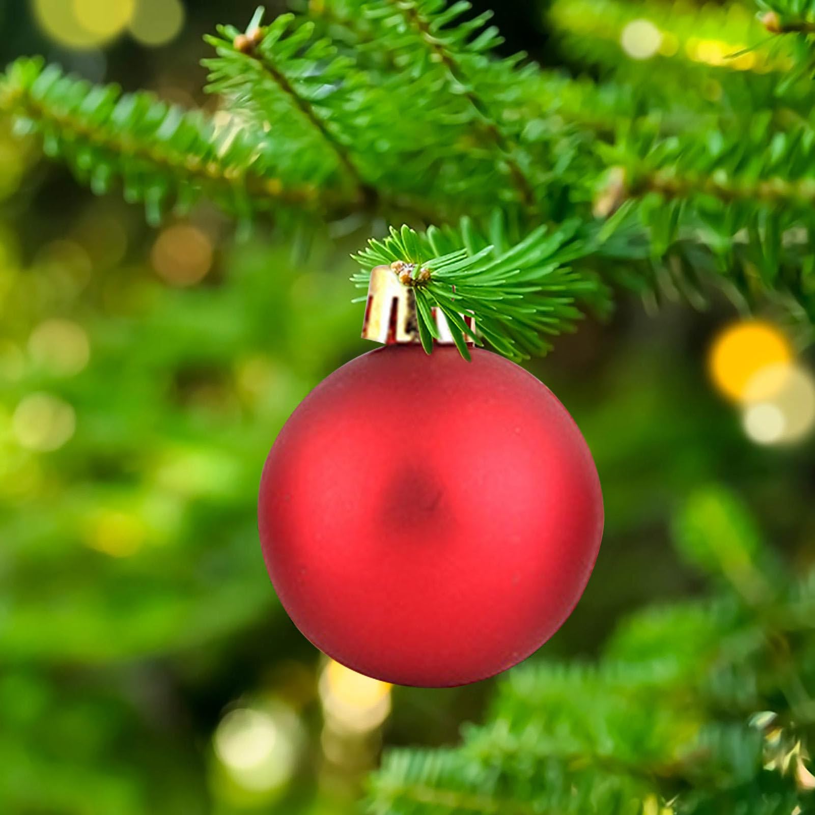 Christmas Balls Ornaments | Christmas Balls Decoration Set,Shatterproof Christmas Tree Decorations Red Balls with Loop for Holiday Party Home Decor Buogint