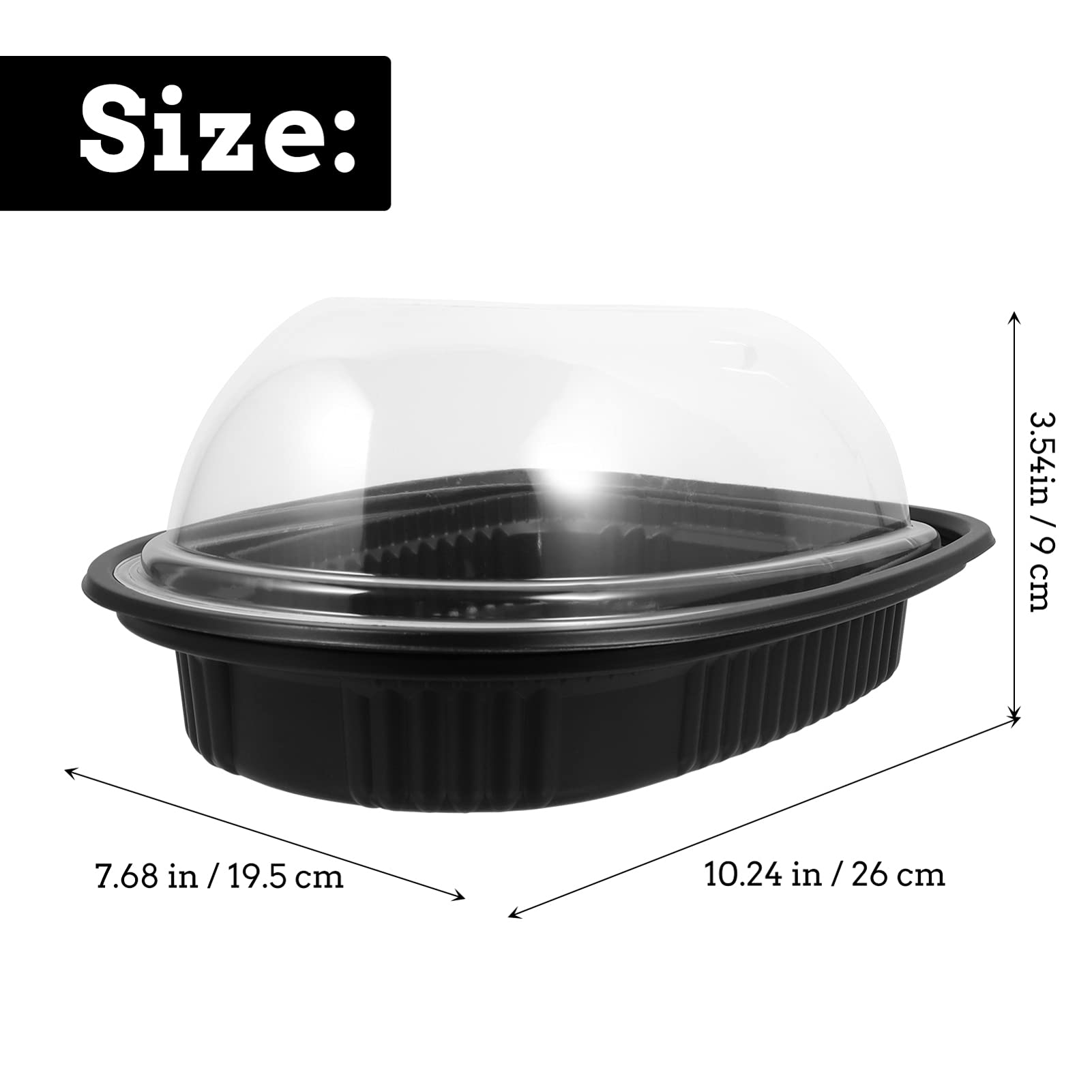 DOITOOL 10Pcs Rotisserie Chicken Roaster Container with Covers Plastic Disposable Take Out Containers Carrier with Clear High Dome Lid Without Handle
