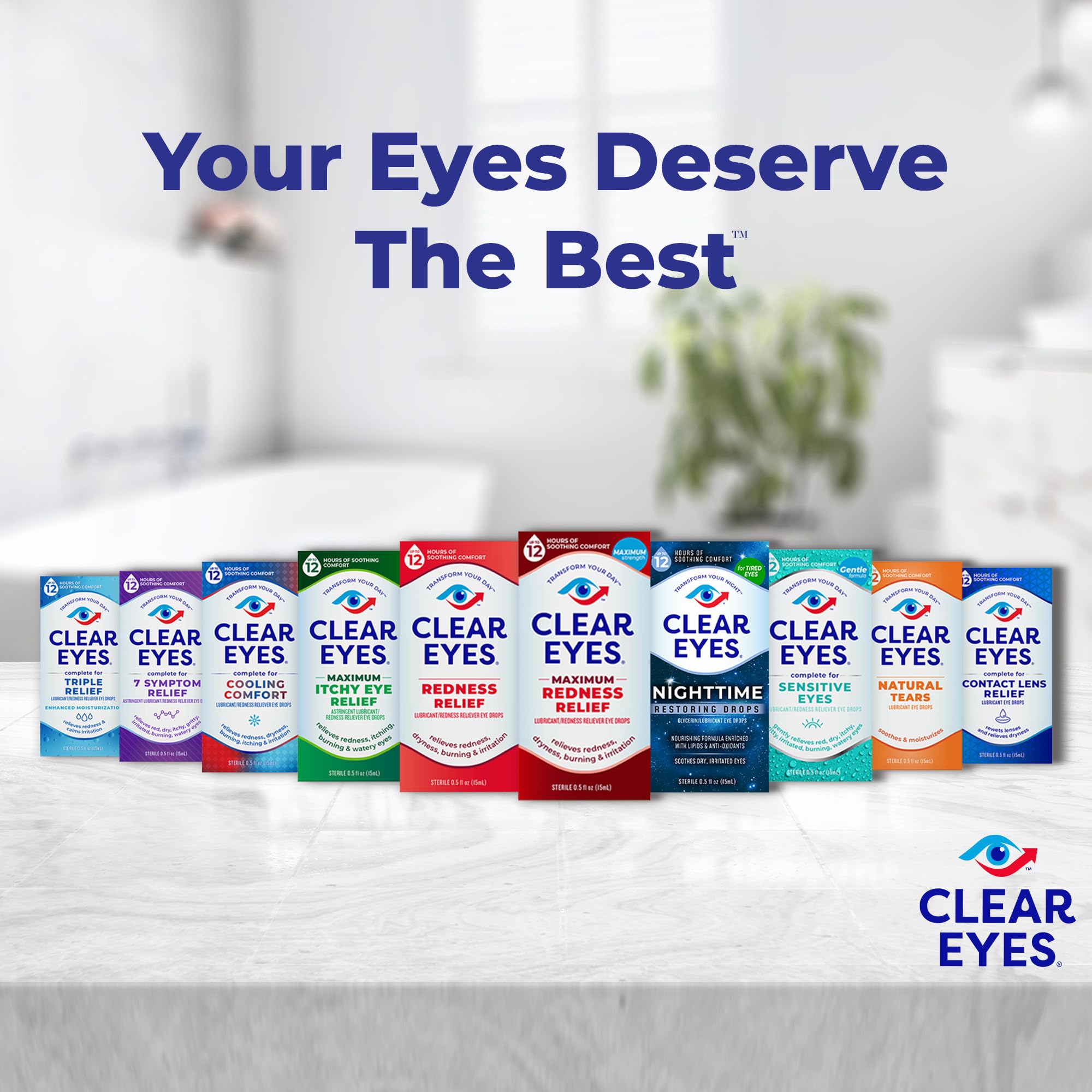 Clear Eyes Cooling Comfort Relief Eye Drops, 0.5 Fl Oz