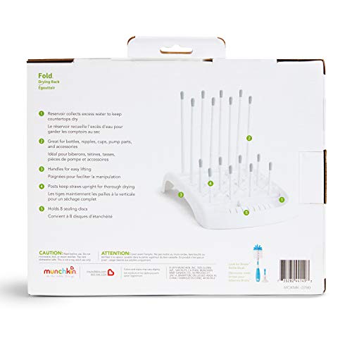 Munchkin® Fold™ Baby Bottle Countertop Drying Rack, White