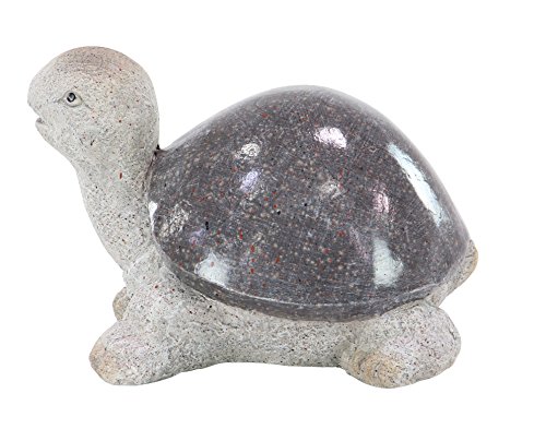 Deco 79 Polystone Turtle Decorative Garden Sculpture Indoor Outdoor Garden Statue, Outdoor Sculpture 13" x 12" x 10", White