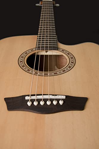Washburn Harvest 6 String Acoustic-Electric Guitar, Right, Natural (WD7SCE-A)