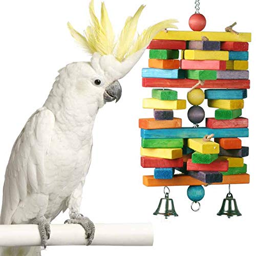 Super Bird Creations SB477 XL Woodpile Bird Toy, Large/XL Bird Size, 19" x 8"