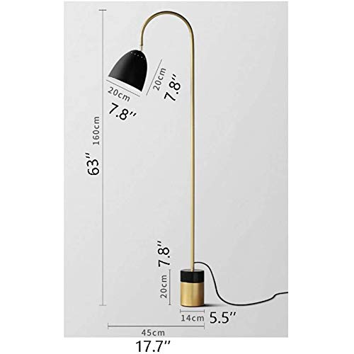 Floor Lamp Standing Lamp Modern Reading Floor Lamp Crafts LED Floor Lamps with Adjustable Neck LED Floor Task Light for Living Room,Bed Room,Office,Black/Brass Gold Modern Standing Lamp Retro floor la