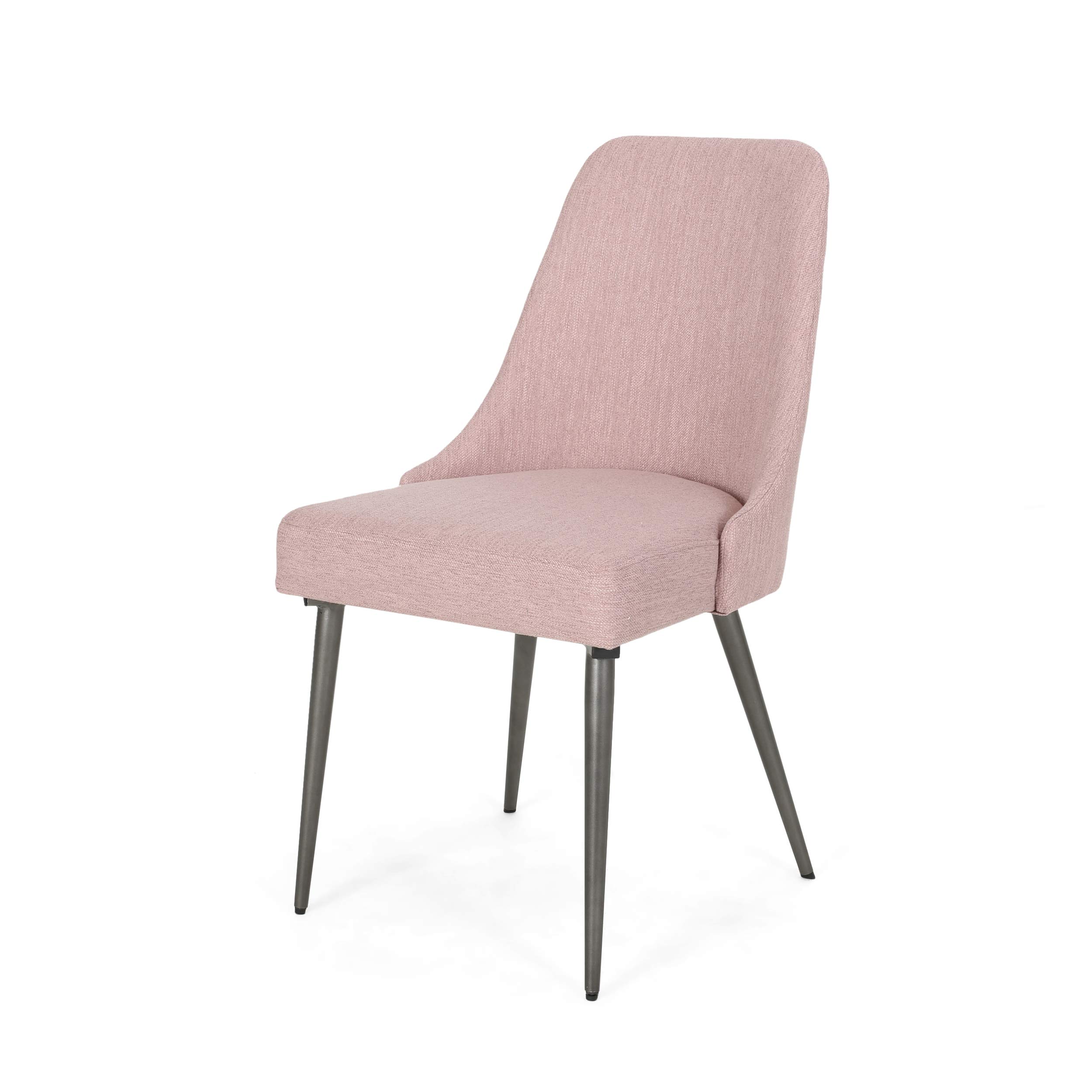 Christopher Knight Home Dawn Modern Fabric Dining Chairs (Set of 2), Light Blush