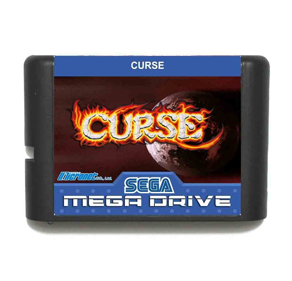 Curse Game Cartridge 16 Bit MD Game Card With Retail Box For Sega Mega Drive For Genesis (Black)