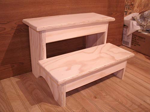 Handmade grownup step stool 12" high 2 step step stool wooden step stool step stool