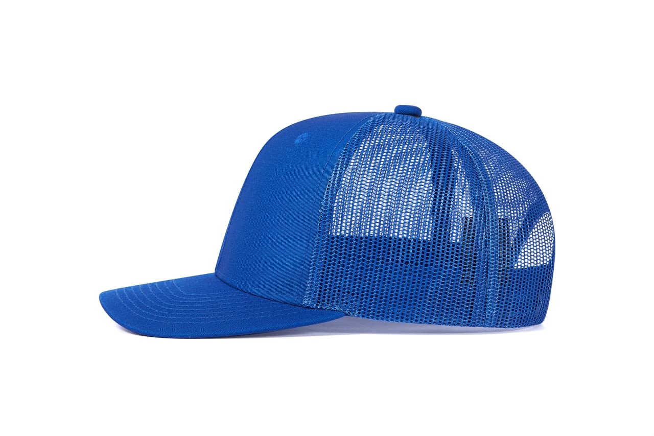 Custom 112 Hat Adjustable Snapback Baseball Cap Add Your Text/Logo and Design Front Here, Custom Your Own Unisex Trucker Hat Blue