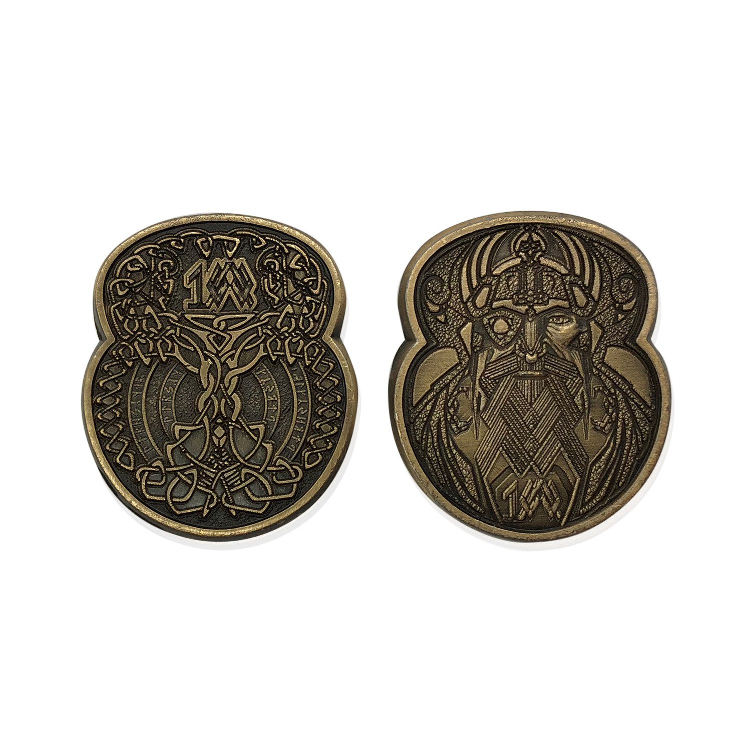 Norse Foundry Adventure Coins - A Set of 10 Metal Plated Novelty Coins in Vikings Style - Perfect for Any Roleplaying Game (RPG) or LARP Session