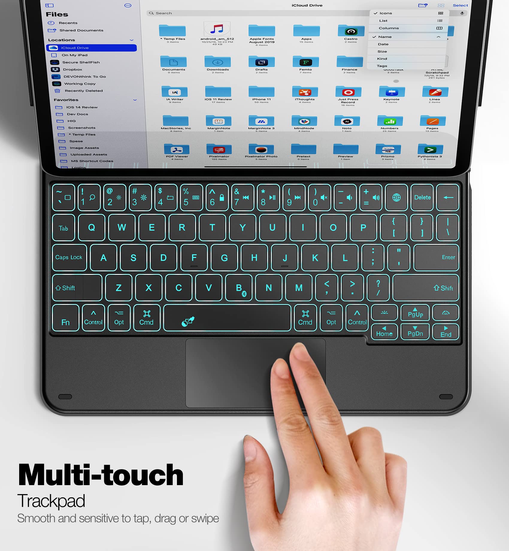 Dracool Keyboard Case Compatible with iPad 10th Generation 10.9 inch 2022 with Multi-Touch Trackpad Magic Type Keyboard Slim Thin Backlit Wireless Keyboard for iPad 10 Gen 10.9" - Black