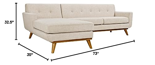 Modway EEI-2068-BEI-SET Engage Left-Facing Upholstered Fabric Sectional Sofa, Beige