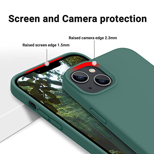 OTOFLY Designed for iPhone 14 Plus Case, Silicone Shockproof Slim Thin Phone Case for iPhone 14 Plus 6.7 inch (Pine Green)