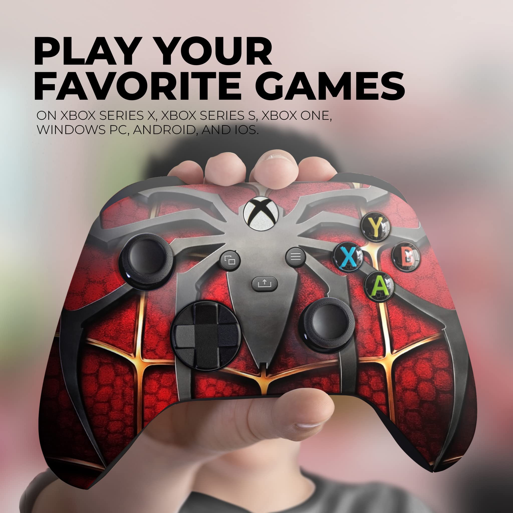 DreamController Original X-box Wireless Controller Special Edition Customized Compatible with X-box One S/X-box Series X/S & Windows 10 Made with Advanced HydroDip Print Technology(Not Just a Skin)