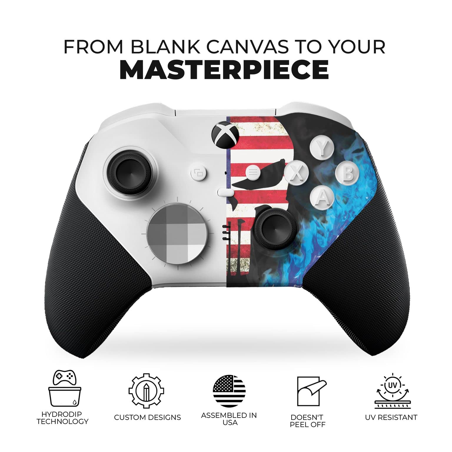 DreamController Ufo X-box Elite Controller Series 2 Core Limited Edition Custom Elite Core Controller for X-box One/Series X/S Made with Advanced HydroDip Paint Technology (Not Just a Skin)