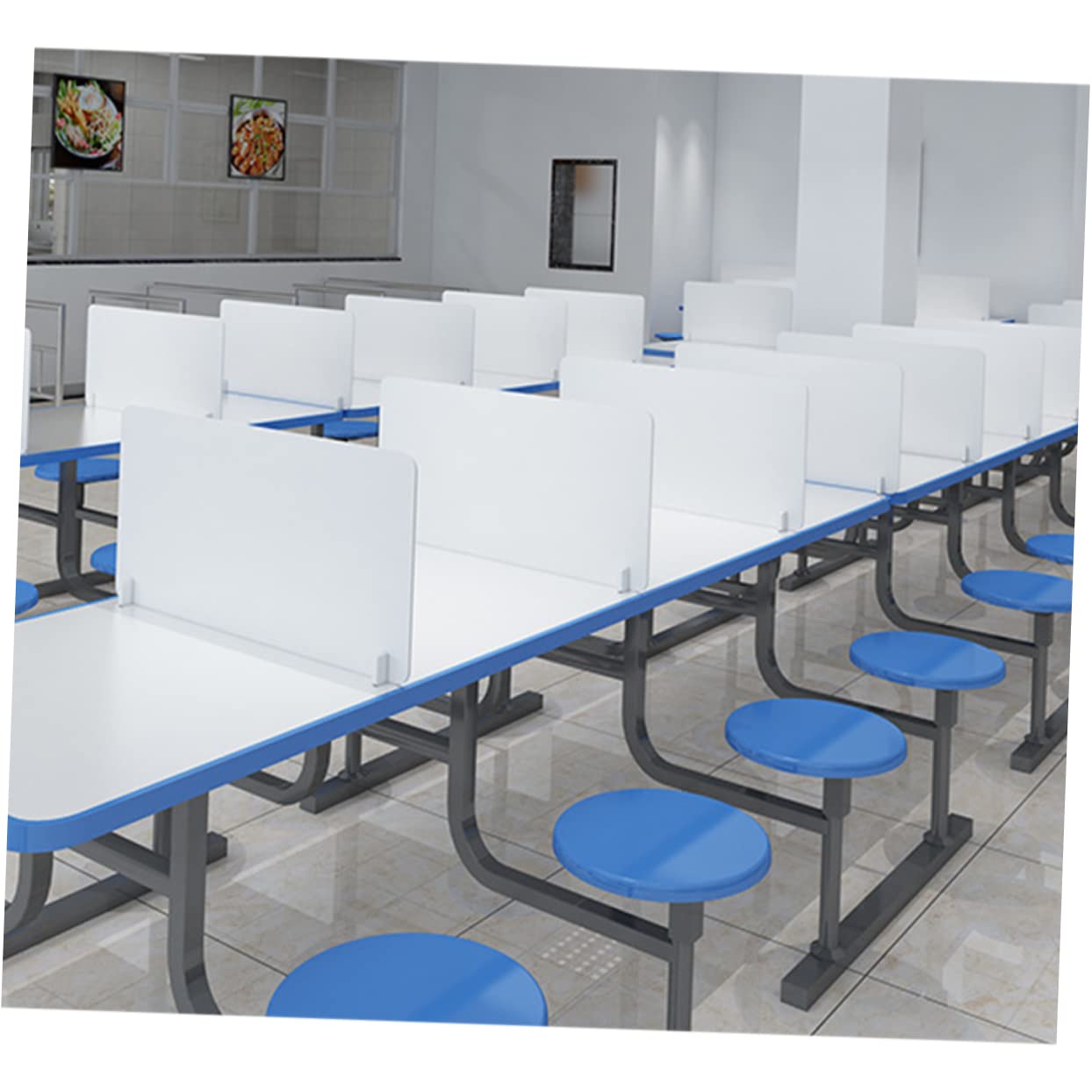 COOPHYA Desk Dividers for Students Privacy Table Desk Shelf Desk Table Divider Panels Desk Separator Panel Acrylic Desk Panels Privacy Desk Divider Splatter Guard Oven White Frosted Office