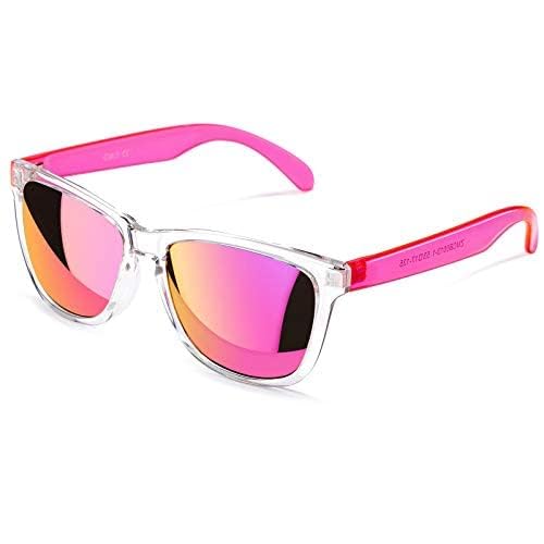 COLOSSEIN Sunglasses Womens Classic Square Frame UV400 Mirrored Lens, Fit for Outdoor, Vacation, Driving