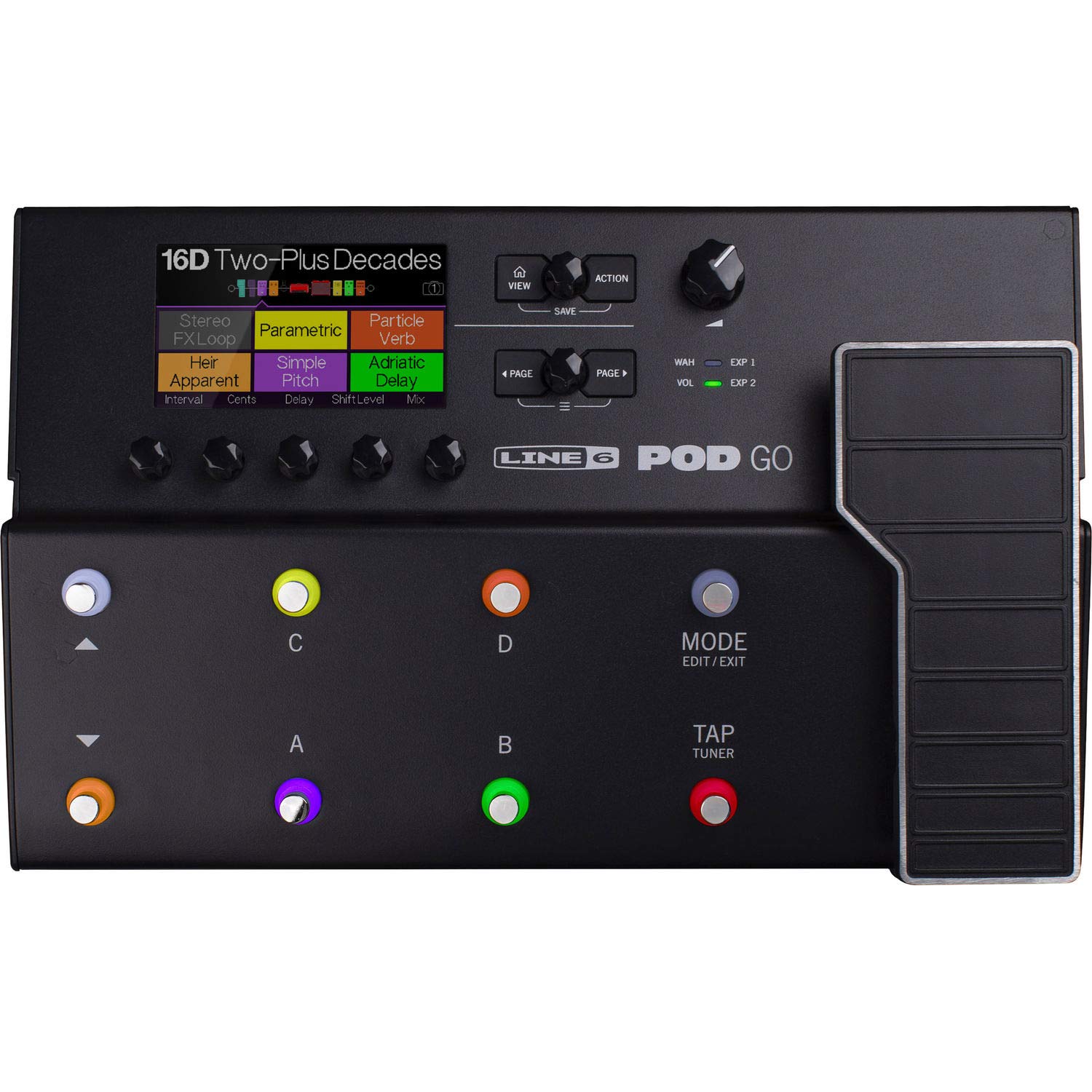 Clutch Line 6 POD GO Guitar Multi-Effects Processor, Gator G-Mix-B 1515 Bag, (2) 14 Cable Bundle