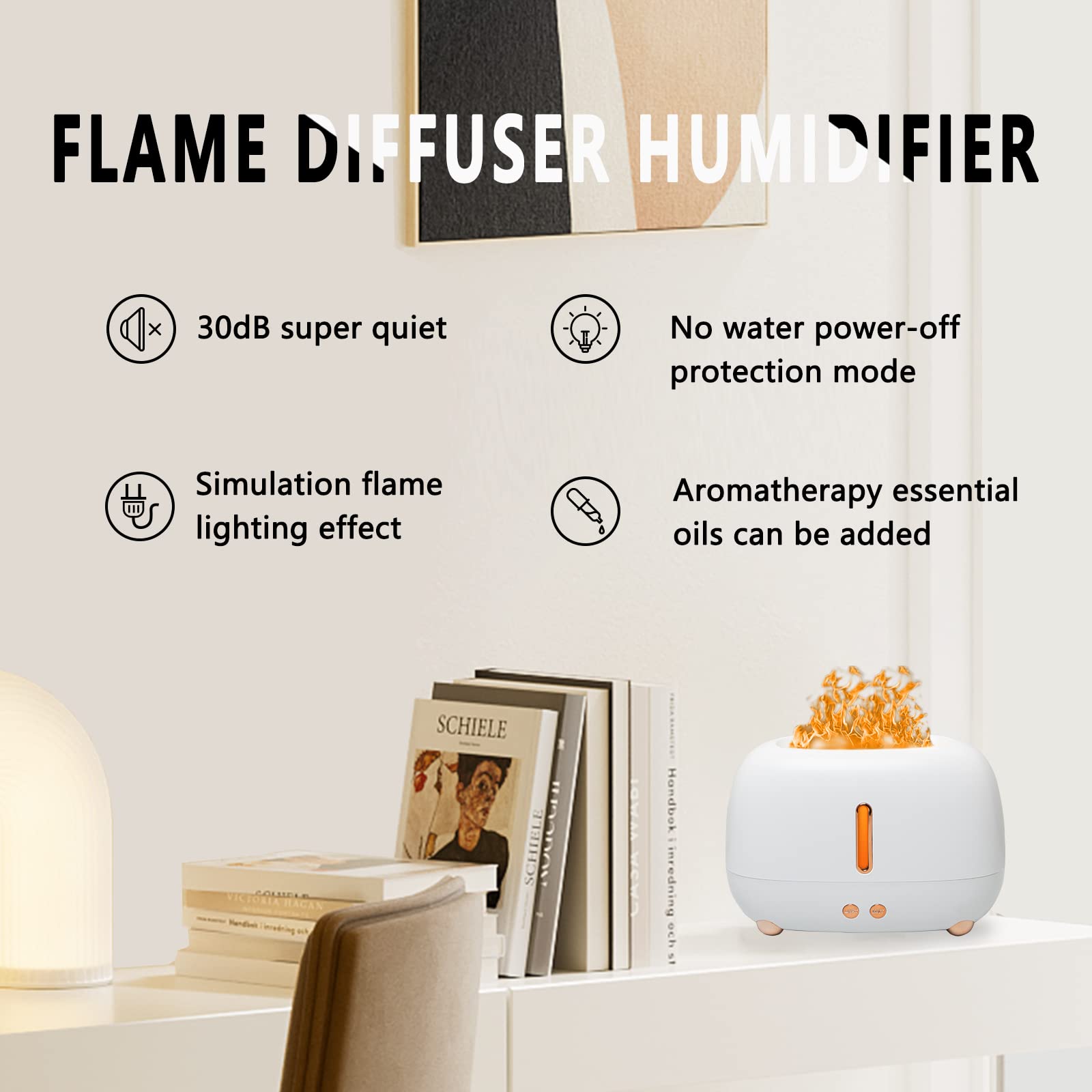 Wokuya Cute Desktop Humidifier, Cool Mist Humidifiers for Bedroom,Multi Color Lights, Ultra Quiet Operation, Auto Shut-Off, Desk Mini Air Humidifiers for Home Office(Cat, Purple)