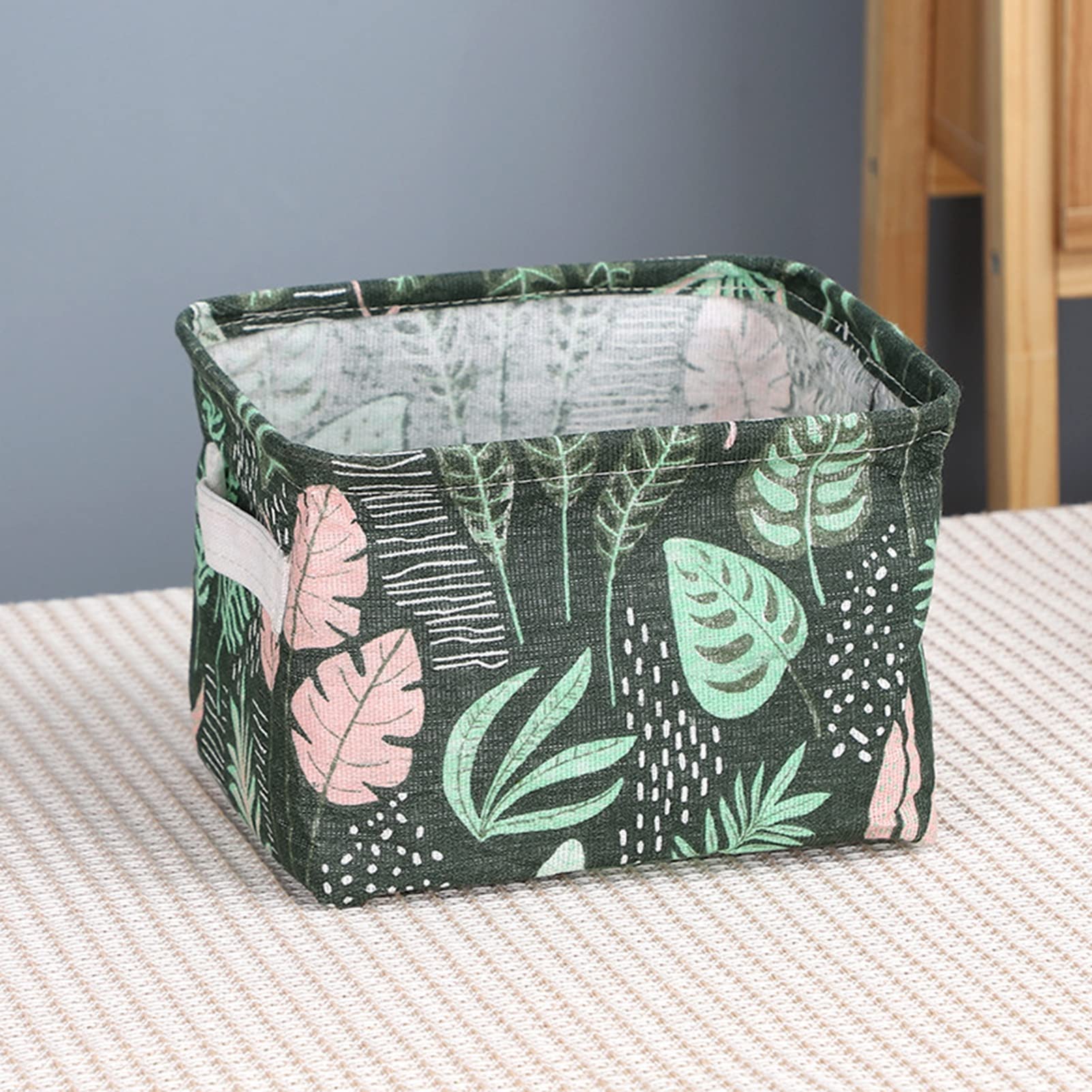 D-GROEE Storage Basket Cube, Cartoon Storage Bin Box Collapsible Clothes Toys Organizer Laundry Basket for Shelves Closet Kids Nursery Bedroom Atrovirens