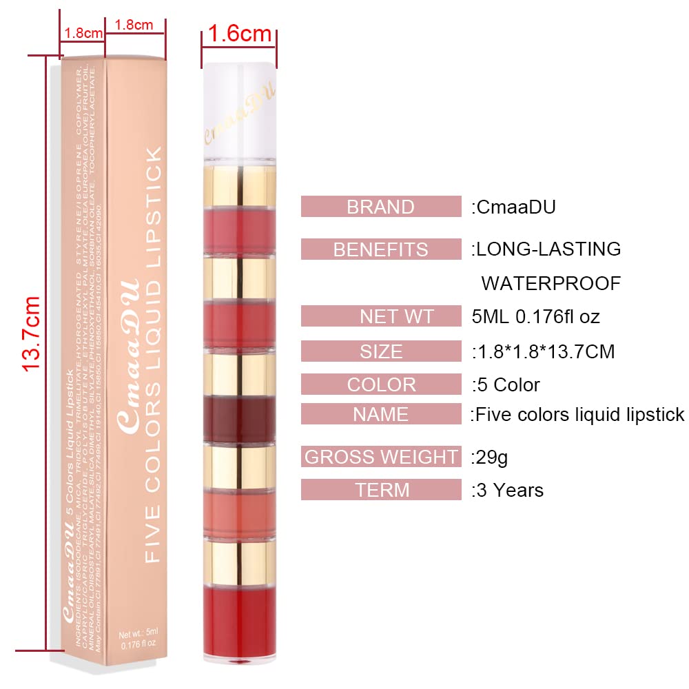 FAEYLI Matte liquid lip gloss, matte liquid durable and fadeless waterproof lip gloss (02)