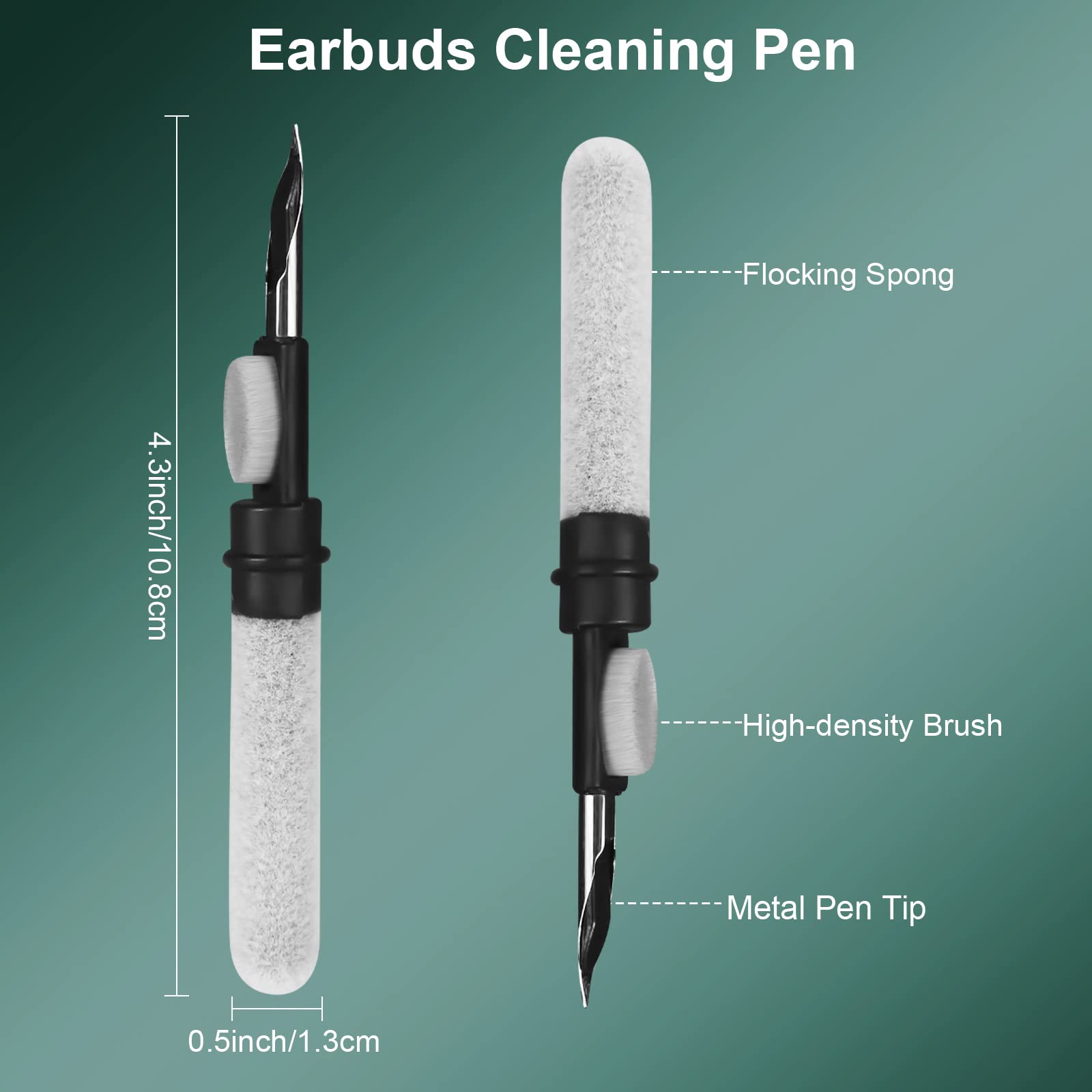 Cleaner Kit for AirPod Pro 1 2 3, AMEAMI Earbud Cleaning Pen Tool for iPhone Samsung Lego Huawei MI Wireless Headphone (Black)
