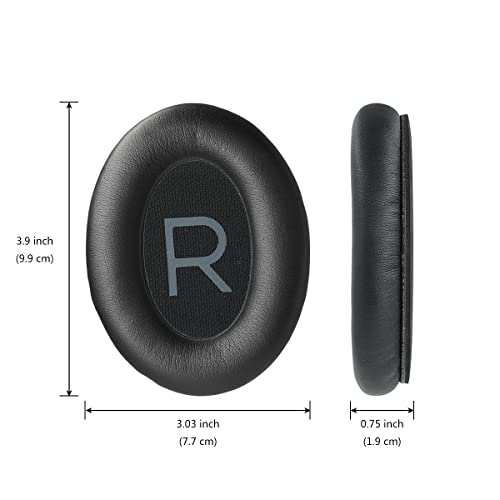 Premium Replacement Ear-Pads Ear-Cushions for Bose QuietComfort QC 45 35 35-ii, Replacement Cover Parts for QC-45 QC-35 QC-35ii Headphones (Black)