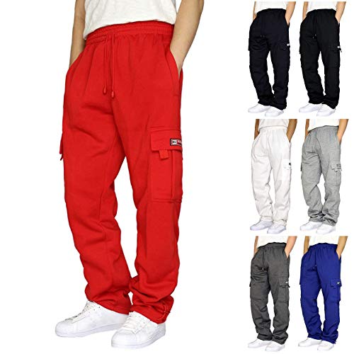 Men's Club Sweatpants Stretch Elastic Running Athletic Cargo Sports Pants Sweats Casual Straight-Leg Trousers