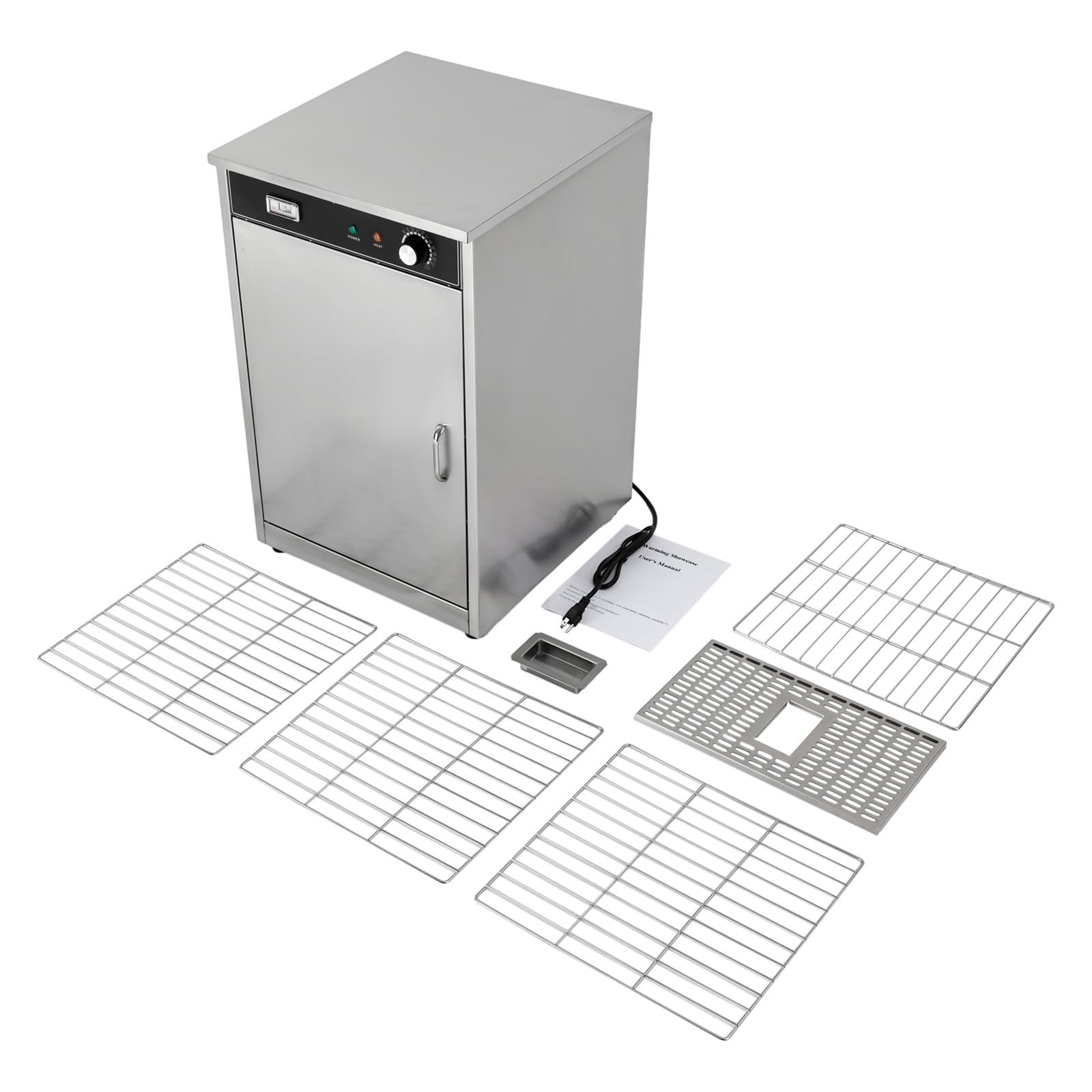 Electric Food Warmer, 5-Layer Commercial Hot Box Holding Cabinet, Countertop Stainless Steel Warming Cabinet Concession Warmer with Adjustable Temperature, for Storing Pizza, Patty, Pastry-110V, 600W