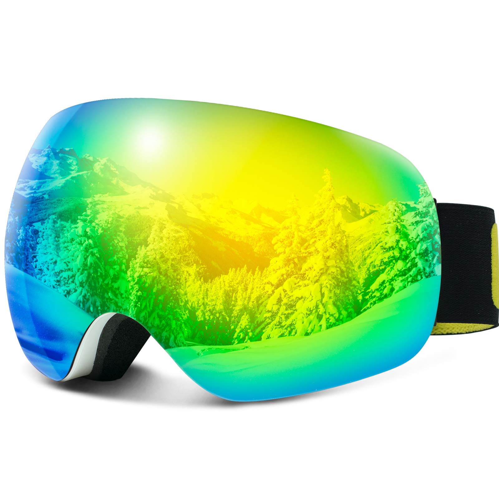 COPOZZ G7 OTG Ski Goggles, Frameless, Detachable Lenses Snow Snowboard Goggles, UV400 Protection for Men Women