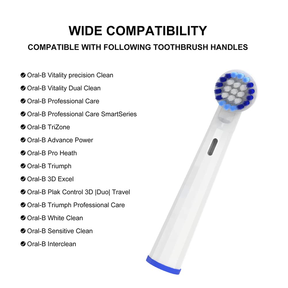 Electric Toothbrush Replacement Heads 8 Pack Compatible with Oral B Braun Electric Toothbrush Replacement Heads Adult Precision Types Clean Electric Toothbrush Head