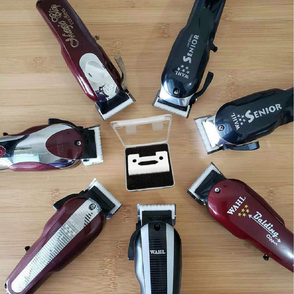 Ceramic Clipper Blade 2-Hole Double Crunch Teeth White - Whal ceramic blade for Magic Clip Senior Sterling Five Star-White Ceramic Blade Cutter-Upgrade