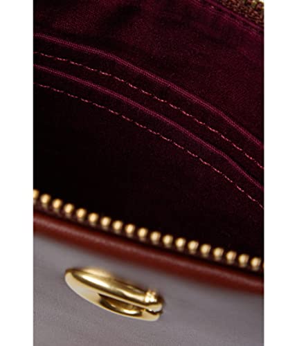 Coach Color-block Coated Canvas Signature Small Wristlet, Tan Rust