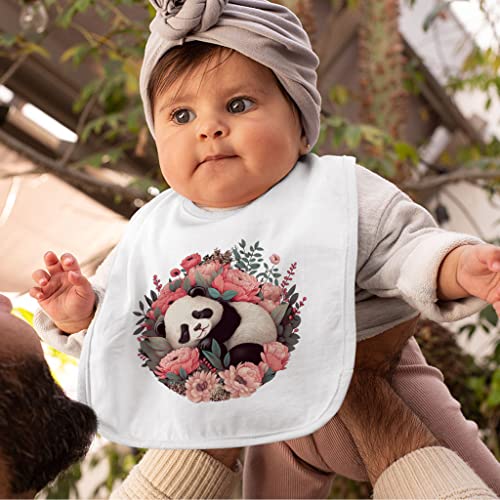 Cute Cartoon Panda Baby Bibs - Animal Baby Feeding Bibs - Print Bibs for Eating